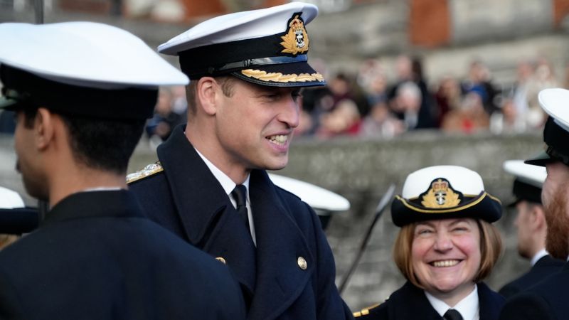 William puts on Royal Navy uniform to see officer cadets pass out at ...